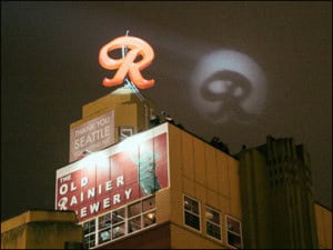 Rainier Beer returns historic R to Seattle Skyline ...